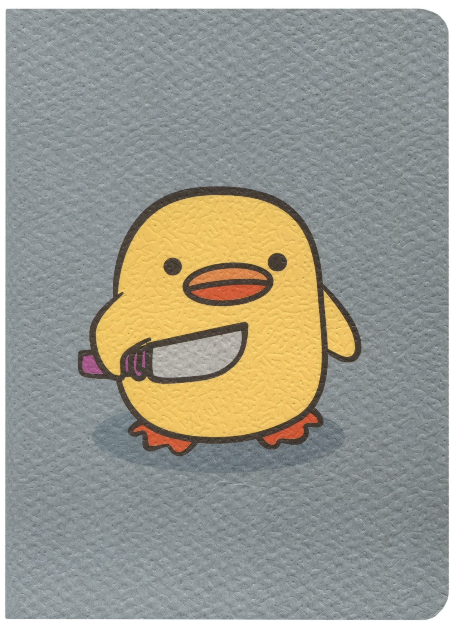 Записная книжка А7 30л кл. "Уточка с ножом" сшивка, тонир. блок