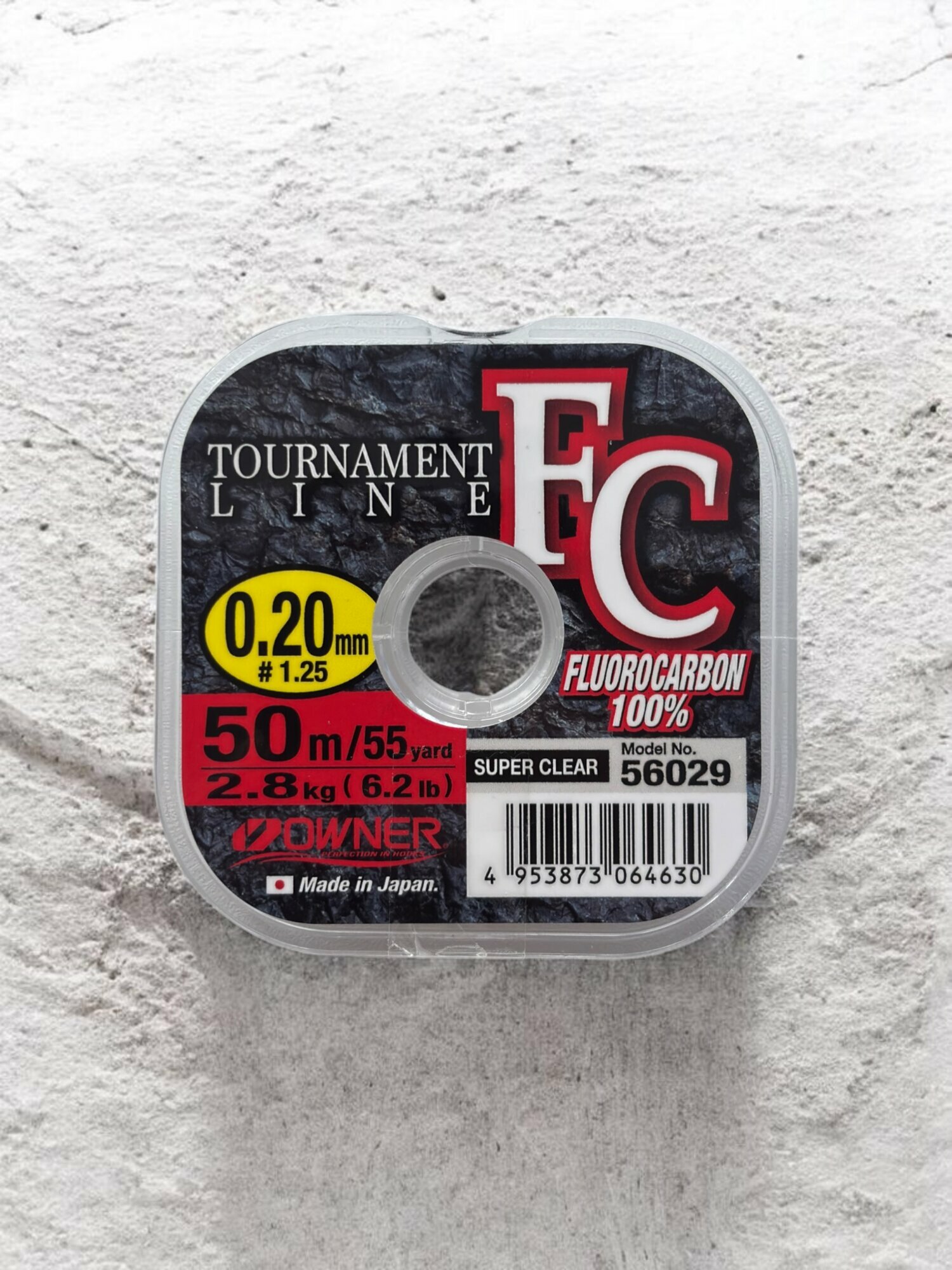 Леска Owner Tournament FC 50 м 0,20 мм 2,8 кг флюорокарбон прозрачная