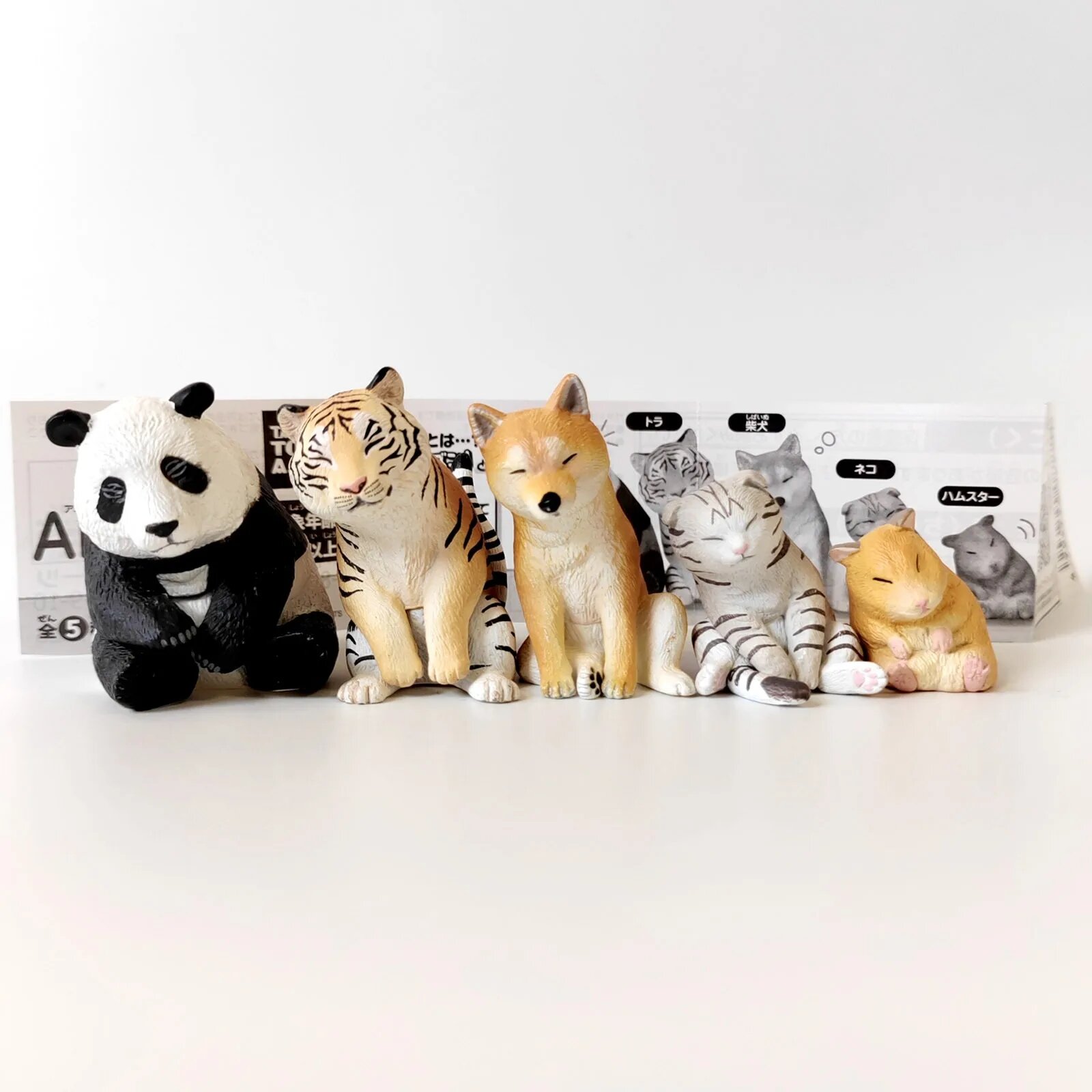 Фигурки Re-ment Kawaii Спящие Животные, 5pcs
