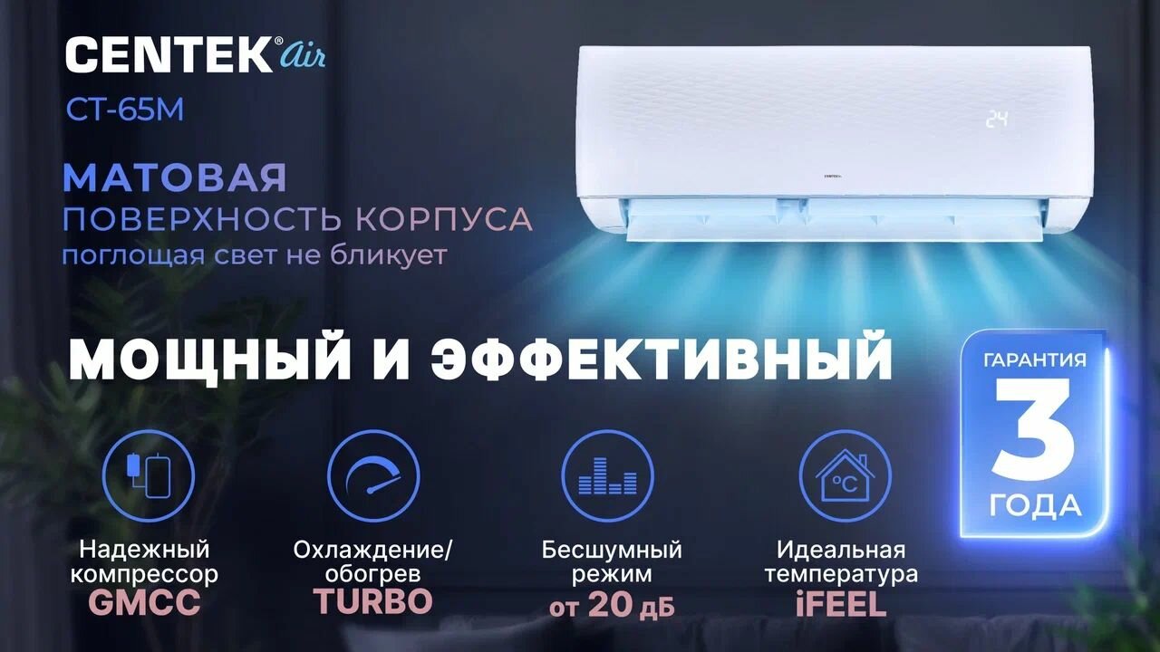 Сплит-система настенная Centek CT-65M07 on/off