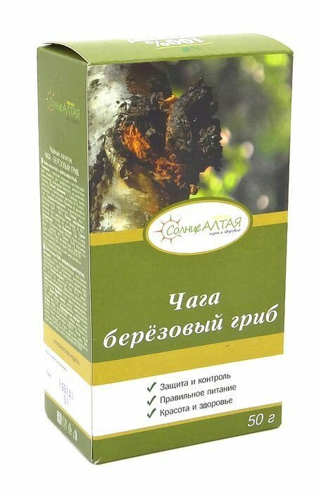 Фиточай Солнце алтая чага-березовый гриб измельчённый, 50 г