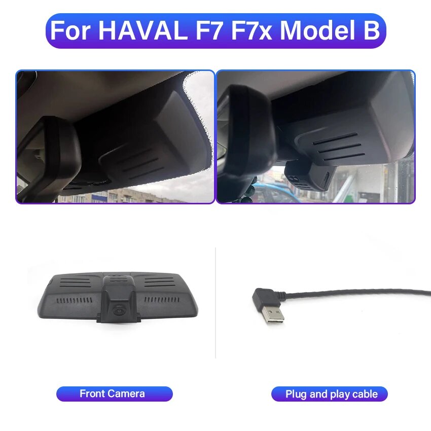 Новинка! Подключи и работай видеорегистратор Автомобильный DVR USB F7 F7x Model B, 1080P Front Cam