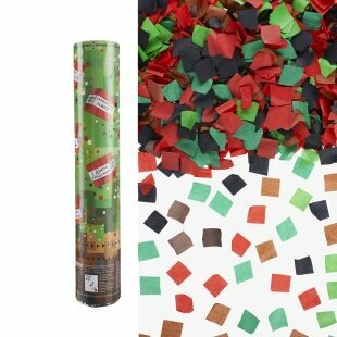 Пневмохлопушка (12/30 см), Пиксели, Квадраты тишью, 1 шт.