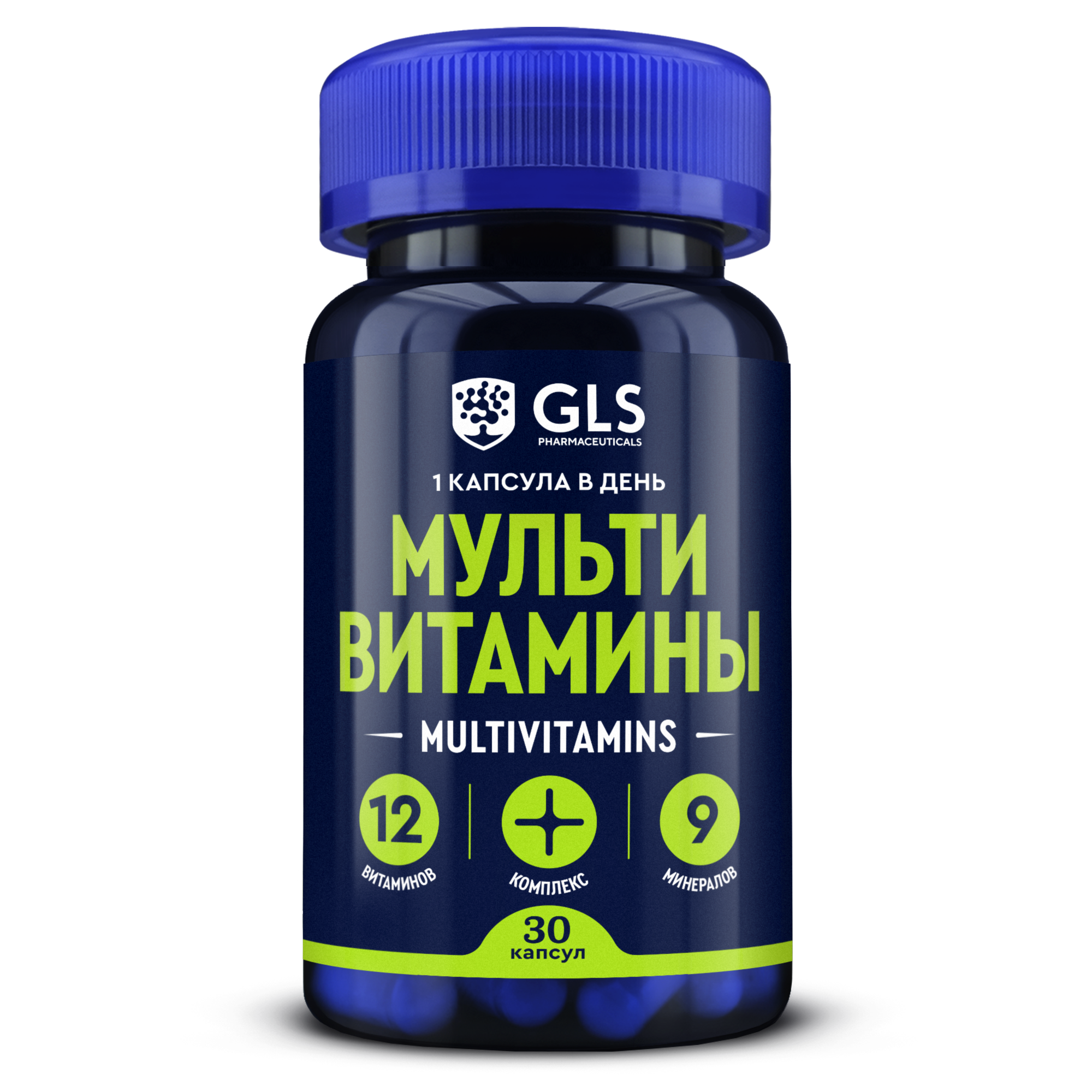 Биологически активная добавка к пище «Мультивитамины 12+9», 30 капсул (капсулы по 420 мг).