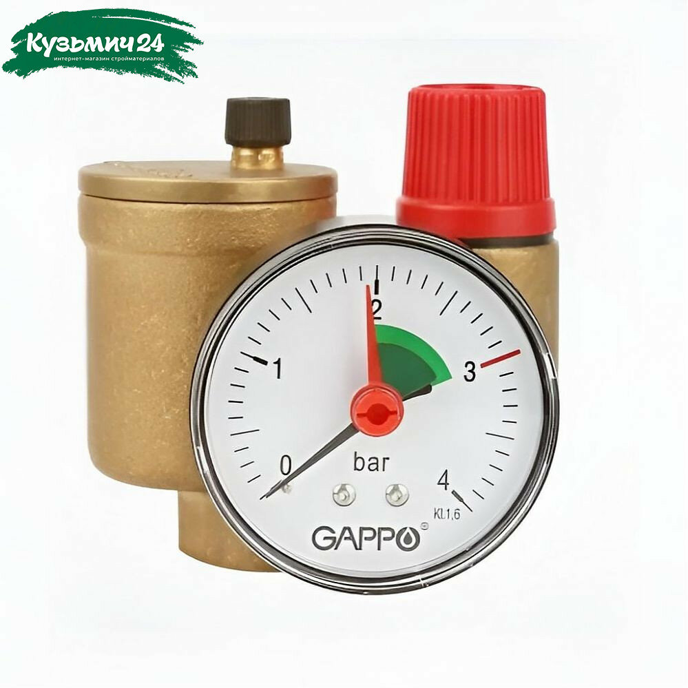 Группа безопасности котла Gappo G1453 компактная, 1", 3 бара