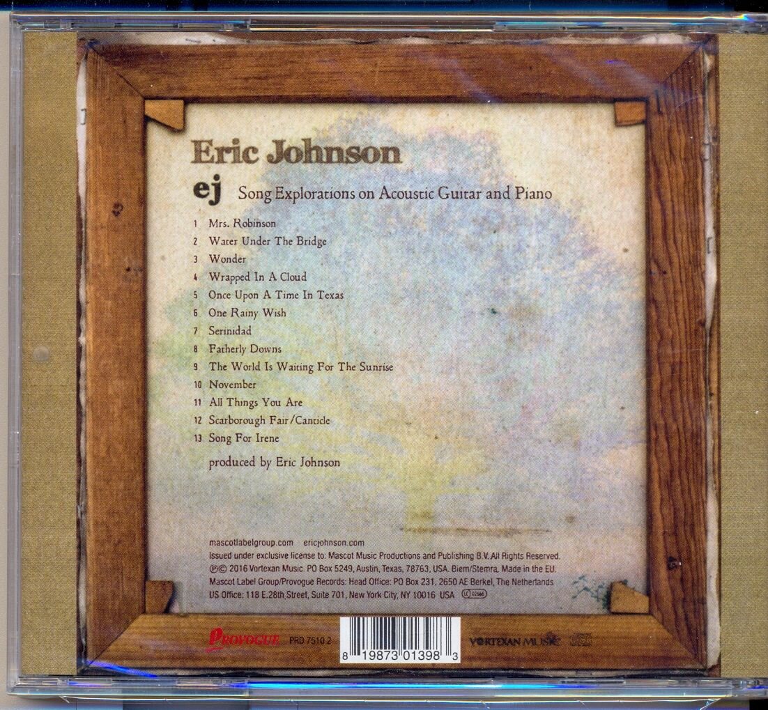 ERIC JOHNSON - EJ 2016 г Компакт диск — фото 1
