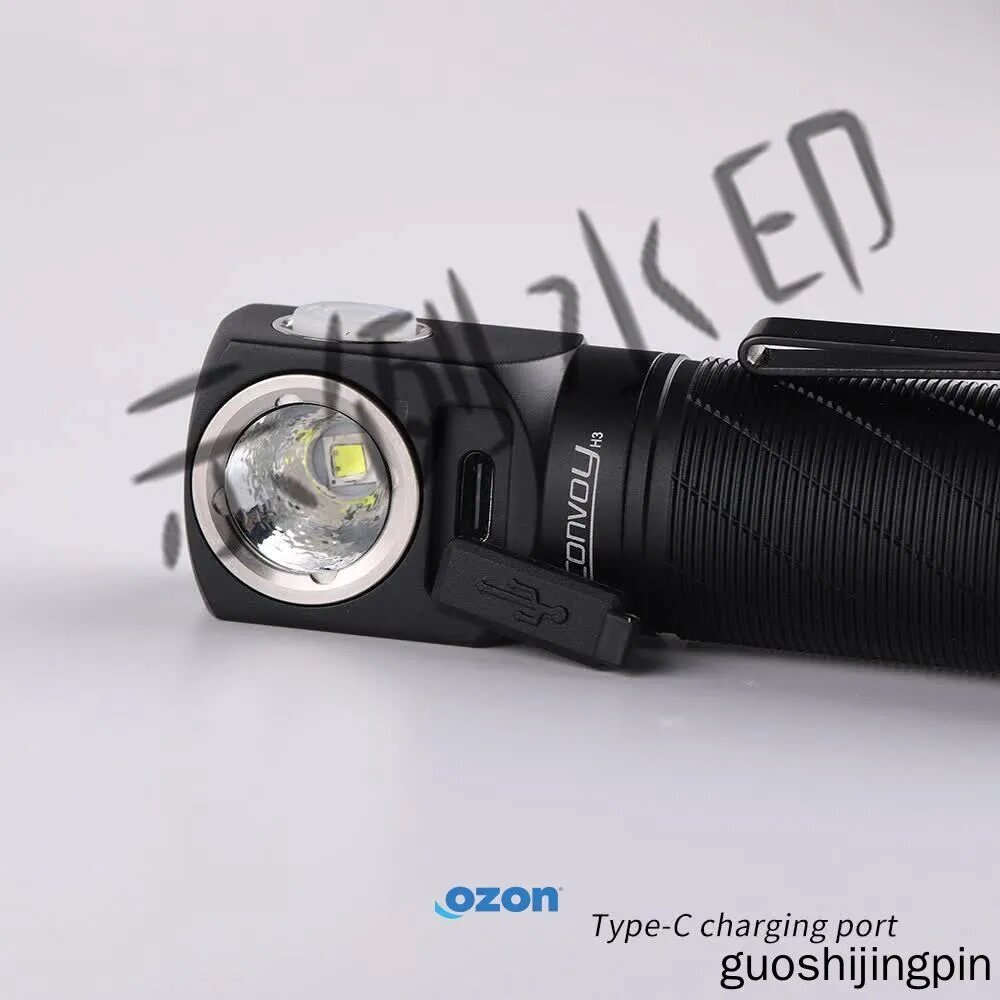 Convoy H3 SST40 5000K ручной фонарь 2400LM LED, IPX4 черный, аккумулятор 21700 — фото 1