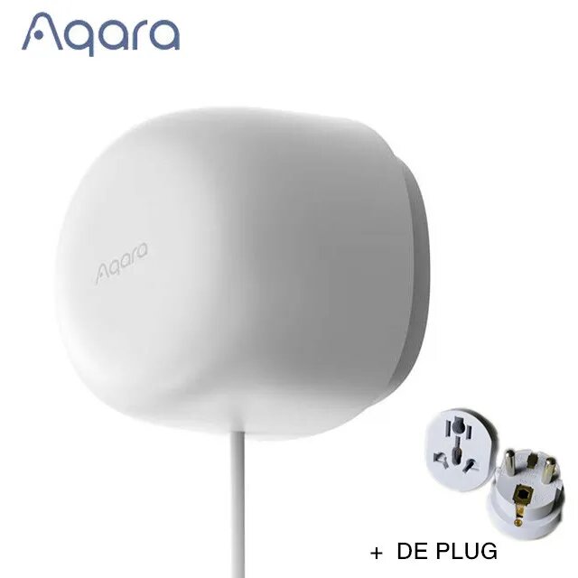Датчик присутствия человека Aqara FP1 Zigbee 3.0 для умного дома для Apple Homekit с высокой точностью, всестороннее обнаружение присутствия тела-FP1 и розетка DE