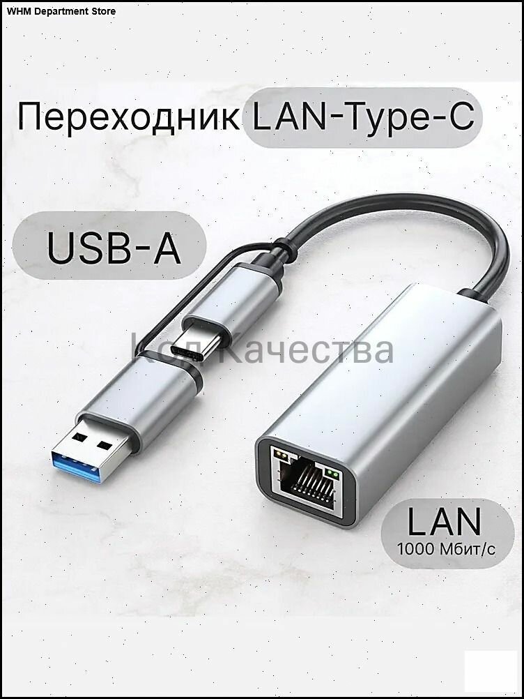 Эксклюзивный концентратор USB с адаптером LAN на 1000 Мбит с для ноутбуков Apple и прочих брендов