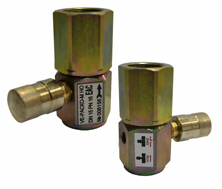 Кран кнопочный VE-PACKO-НО-1,6-G1/2-М20-М2-Ст нормально-открытый