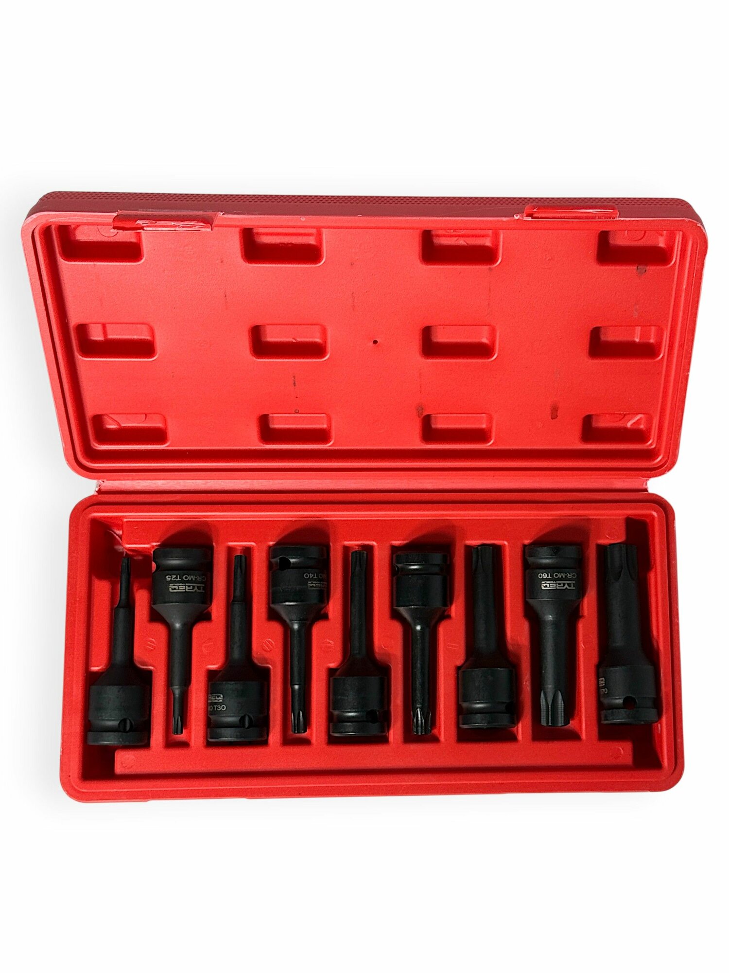 Набор головок ударных 1/2 Torx T30-T80, 8 предметов, TYREQ