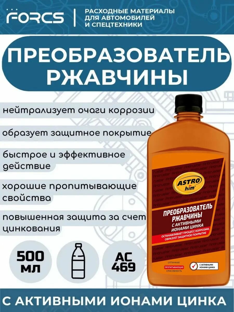 Автохимия ASTROHIM AC-469 Преобразователь ржавчины с активными ионами цинка