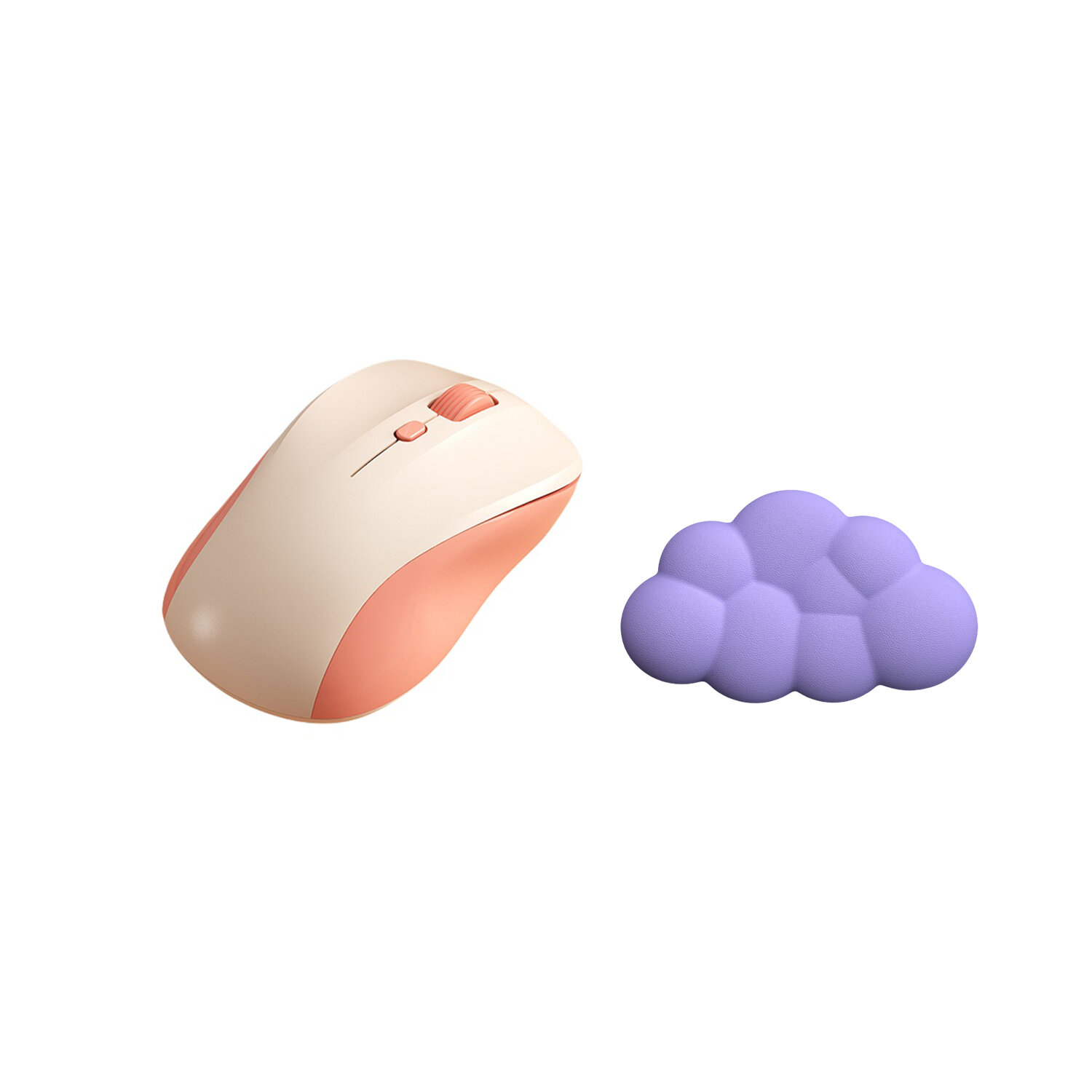 Мышь унисекс BOW M158D Tea Milk Pudding + Cloud Wrist Rest Set
