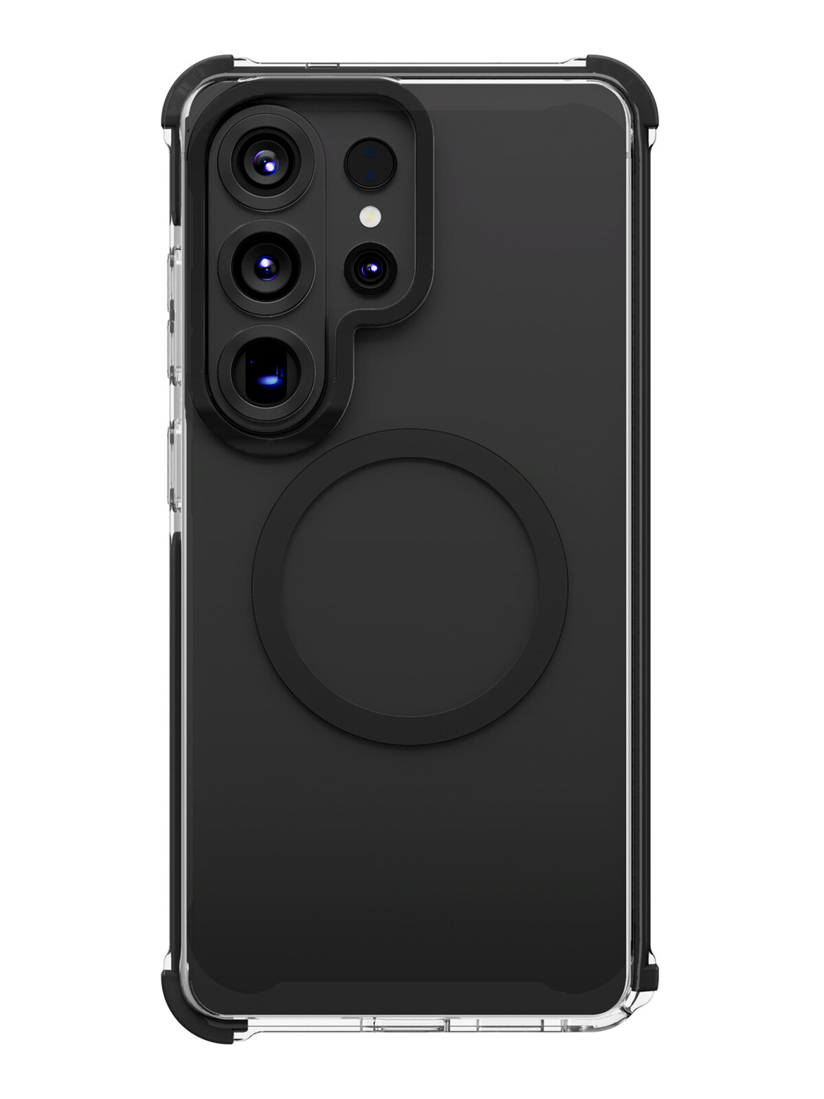 Чехол Uniq на Samsung Galaxy S26 Ultra, Combat с усиленной защитой, с магнитами MagSafe, прозрачный/черный