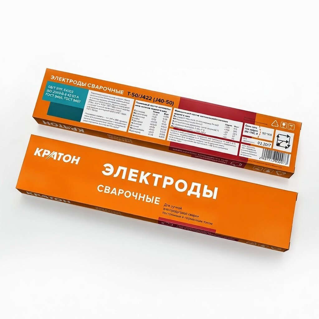 Электрод Кратон, для ручной дуговой сварки, рутиловое покрытие, 3,2мм, 2,5кг