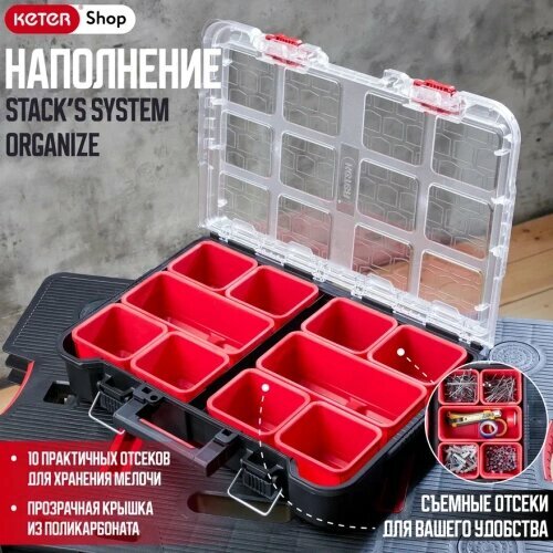 Органайзер KETER Pack N Stack System 17210772, ящик для инструментов