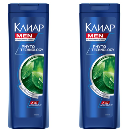 Клиар Шампунь Phytotechnology, мужской, 400 мл, 2 шт.