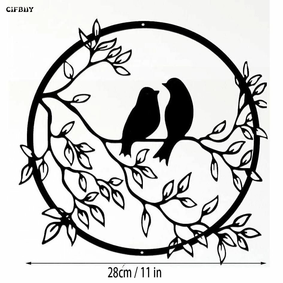 Кованая фигура птицы на ветке, антикоррозийное покрытие, декор для дома