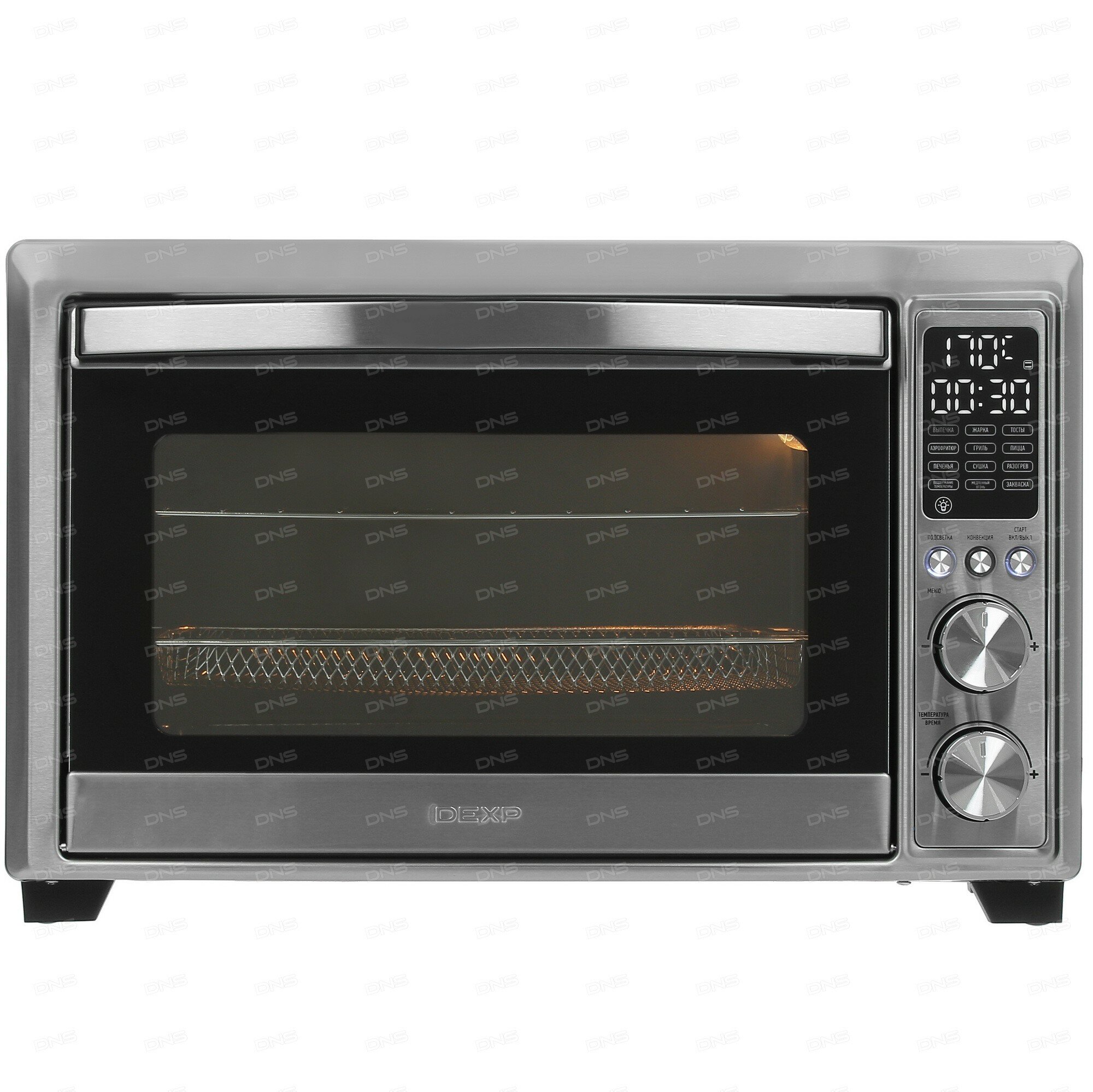 Мини-печь DEXP "VN-D3000", электронное управление, 30л, серебристая