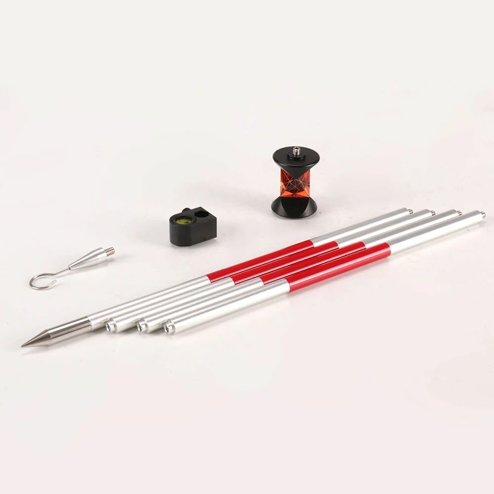 Призматический рефлектор GRZ101S mini 360 со штангой, высота 56 мм, постоянная призмы + 30 мм, для измерений с помощью тахеометра