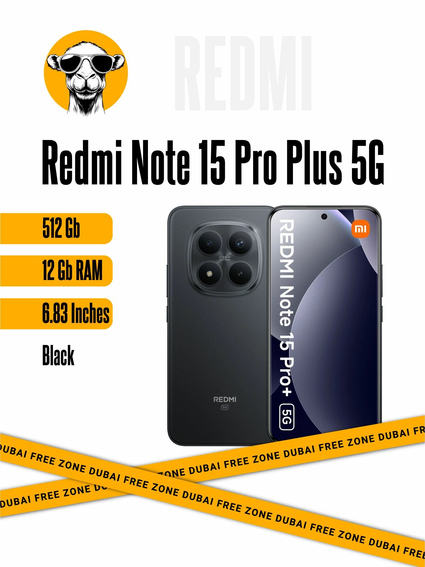 Смартфон Redmi Note 15 Pro Plus 5G 12/512Gb Black