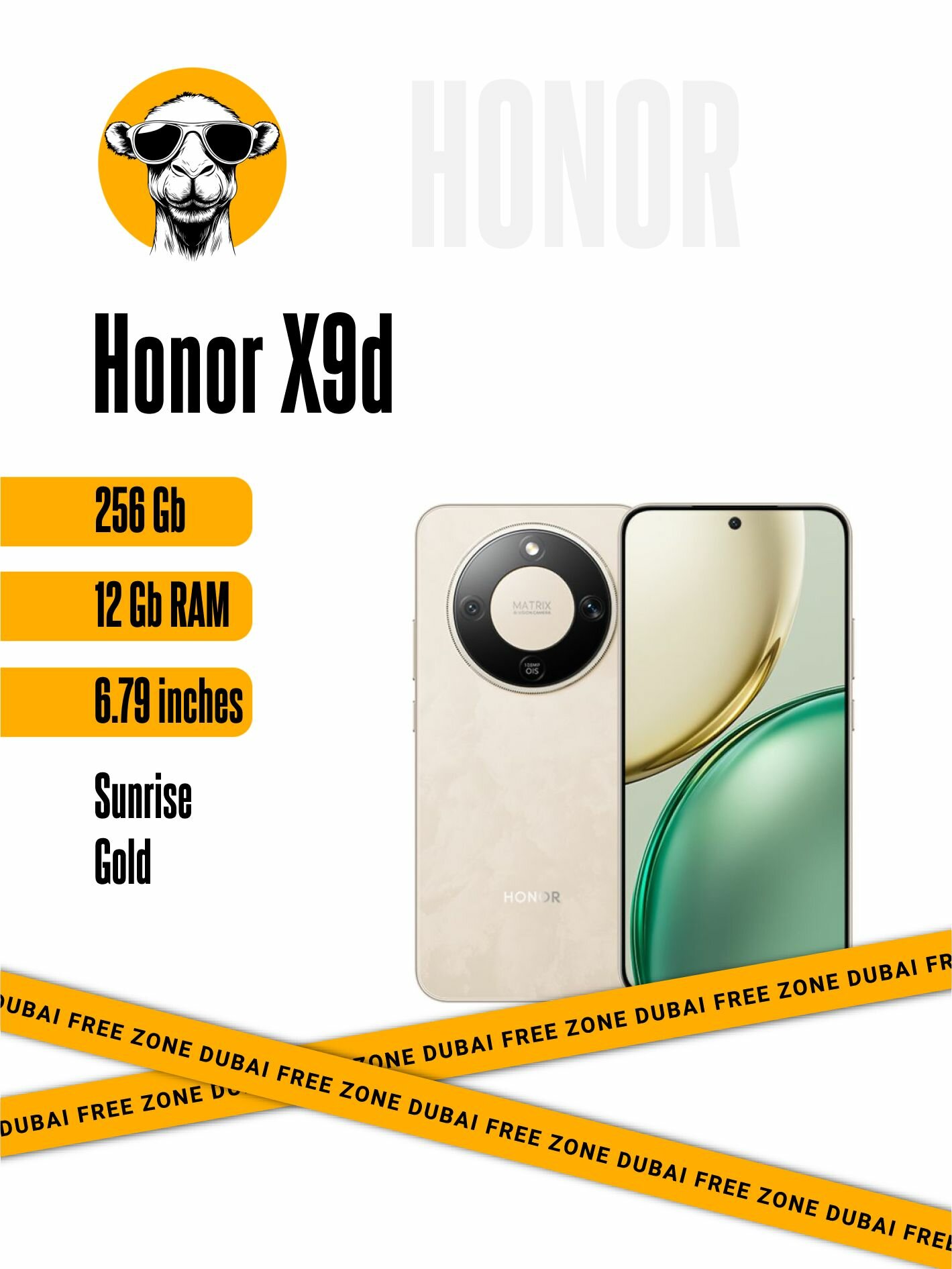 Смартфон Honor X9d 12/256Gb Sunrise Gold