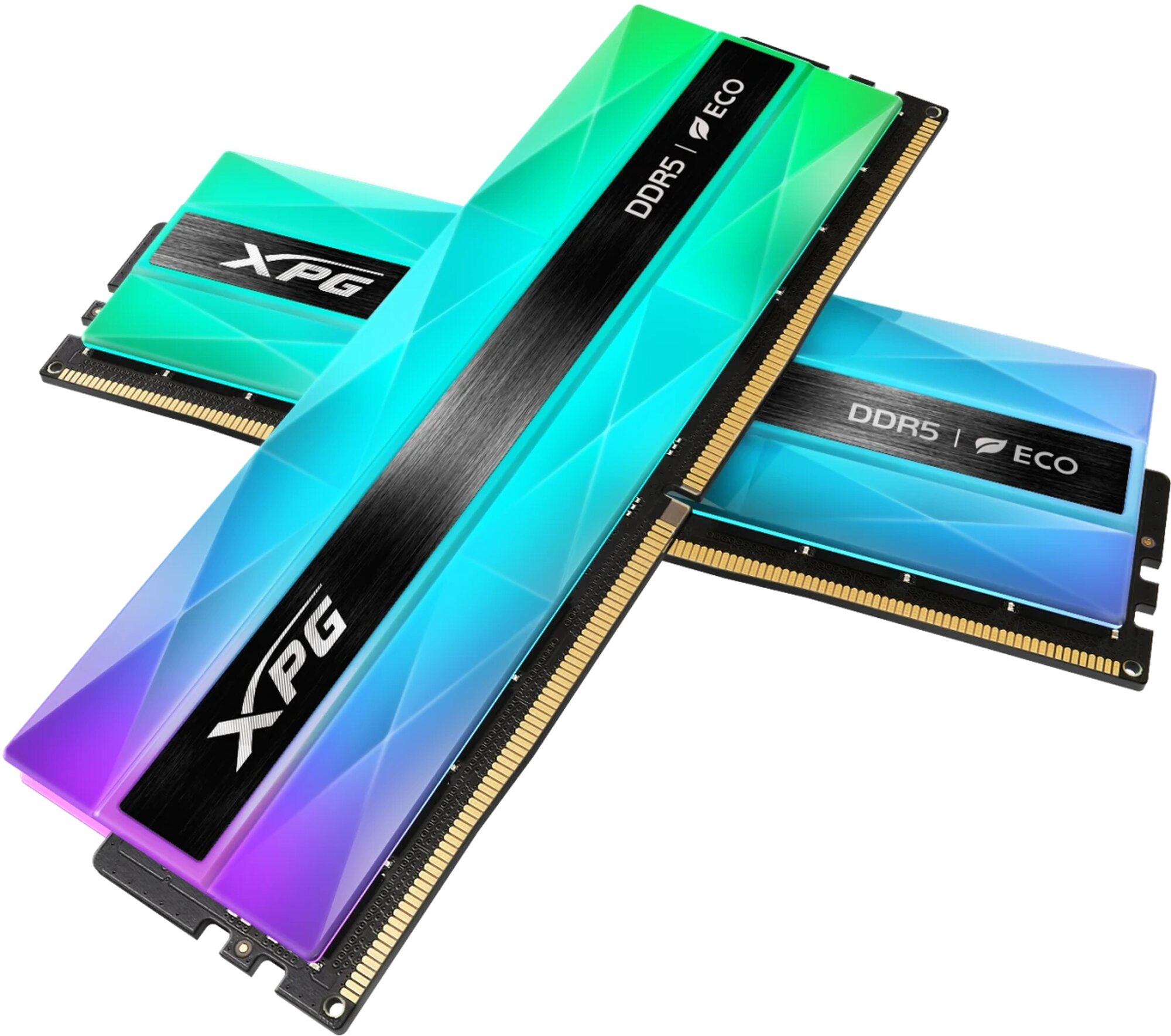 Модуль памяти DIMM DDR5 32Gb, 6400Mhz, 2x16Gb, ADATA XPG Lancer Neon RGB (AX5U6400C3216G-DCLANRSG)