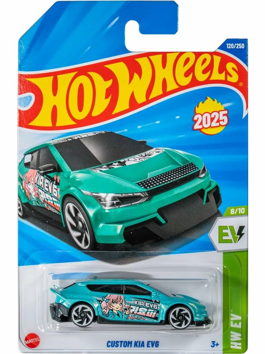 Машинка базовая Hot Wheels Custom Kia EV6 бирюз