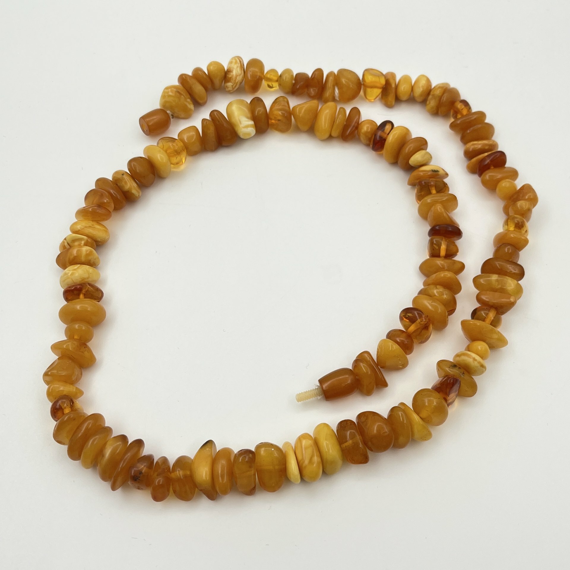 Бусы медового оттенка, янтарь, СССР, 1980-1990 гг.