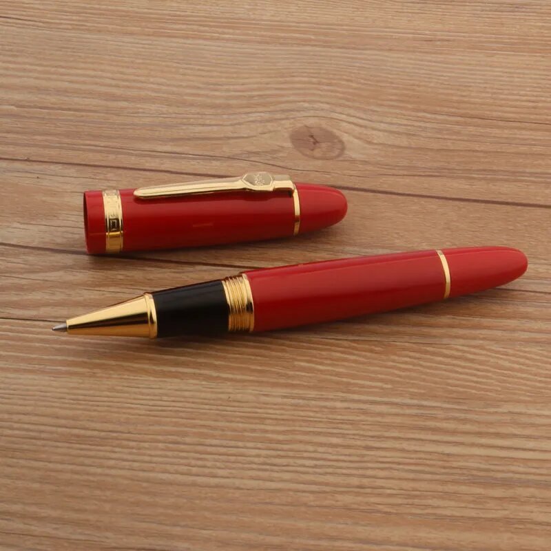 Шариковая ручка Jinhao 159 золотистая фиолетовая Бордовый, Красный