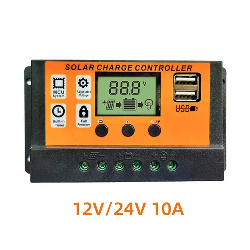 Солнечный контроллер заряда 100А оранжевый 10A