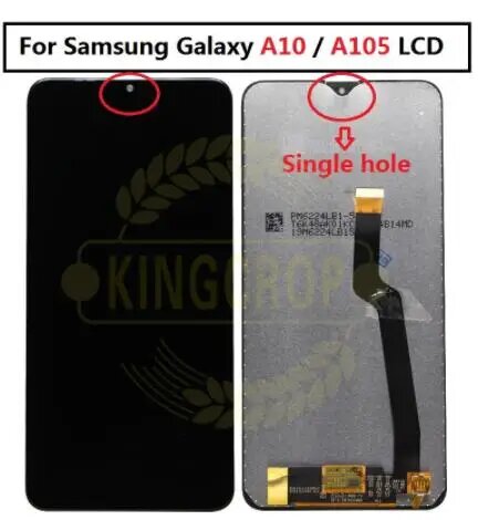 Для Samsung Galaxy A10 ЖК-дигитайзер A105/DS A105F A105FD A105M Дисплей Сенсорный Single hole Black
