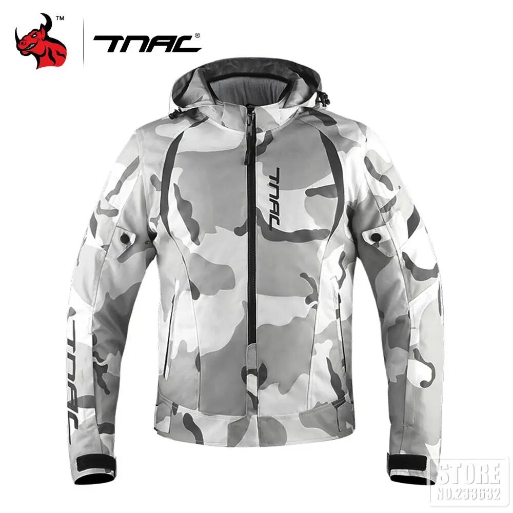 Мотокуртка TNAC, размер XXL, цвет PK-01 WH