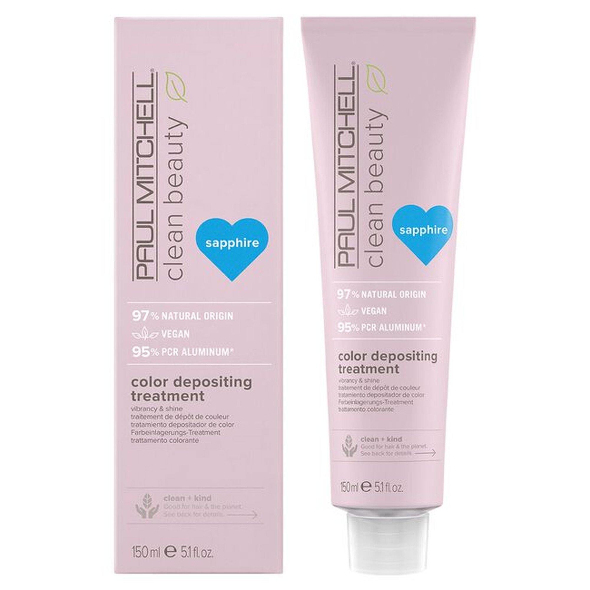 Paul Mitchell Питательная маска для окрашенных волос Clean Beauty Color Depositing Treatment 150 мл оттенок Sapphire