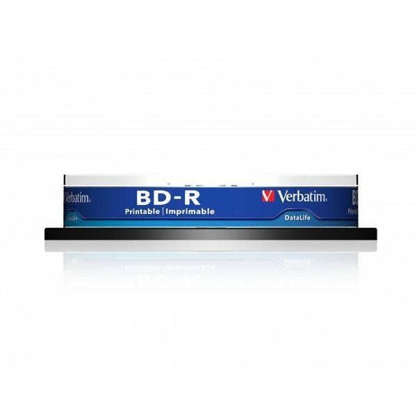 BLU-RAY-видеодиск Verbatim BD-R SL 25 ГБ 6X DataLife HTLНС Print NoID 10 шт.