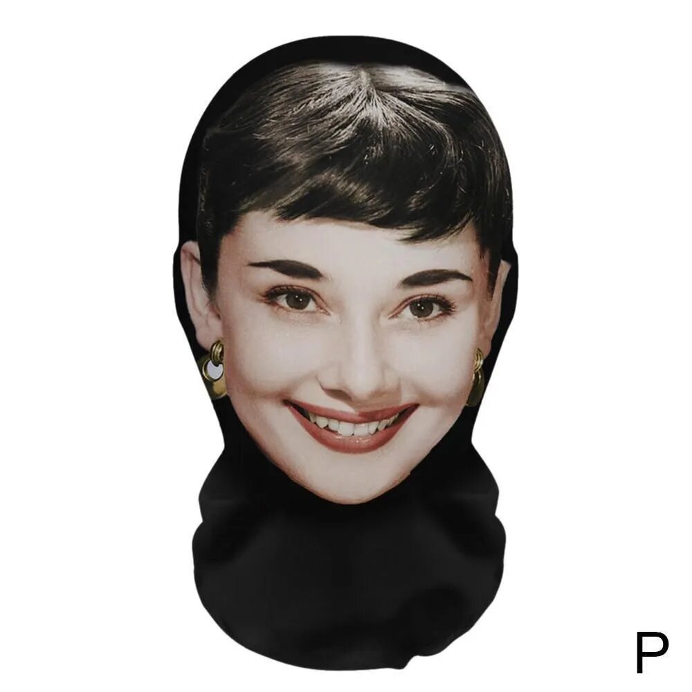 Карнавальная тканевая маска 3D маска Канье Audrey Hepburn