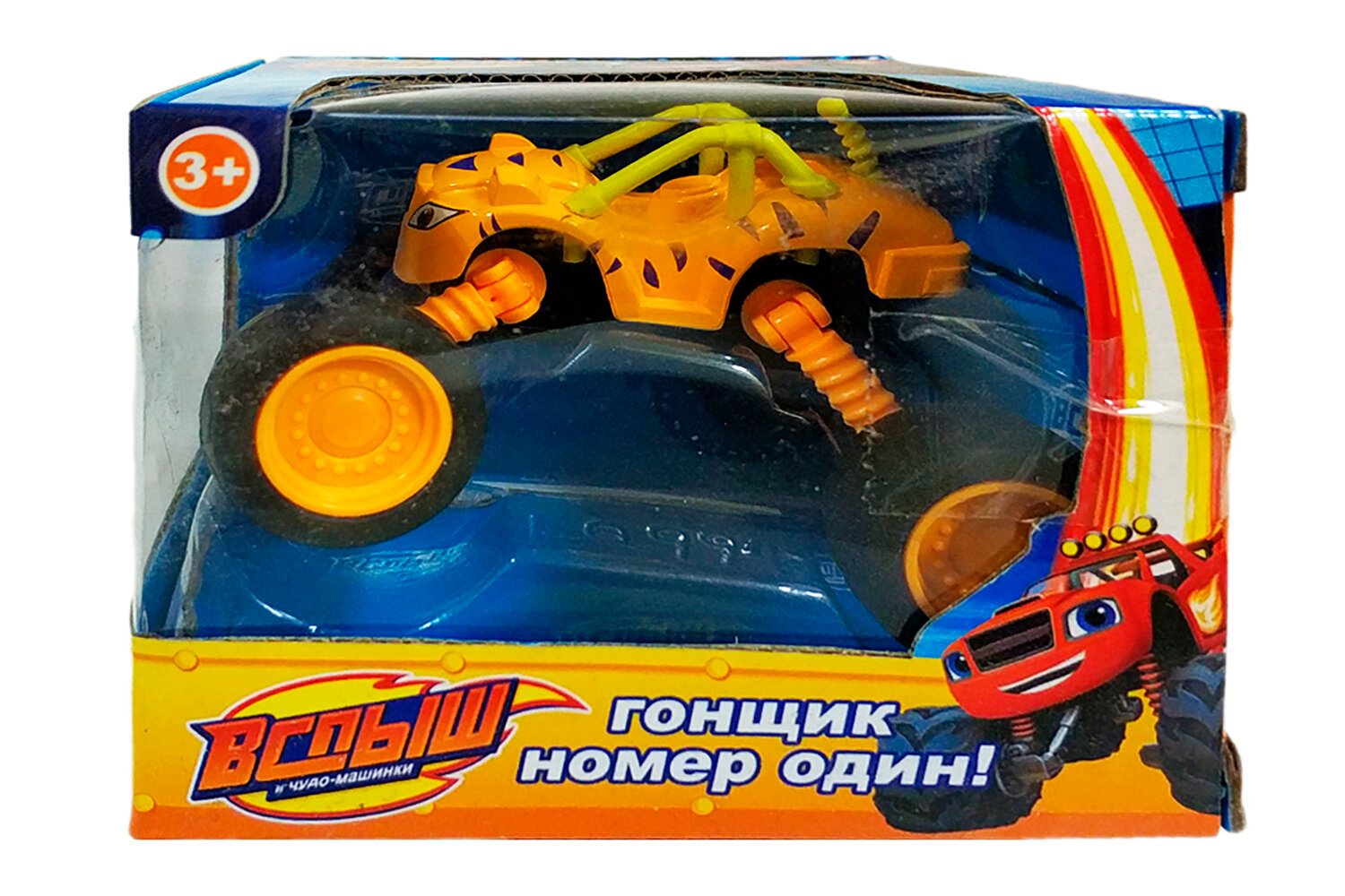 Вспыш Чудо машинка Гонщик номер один РЫК, трансформер, длина 8 см