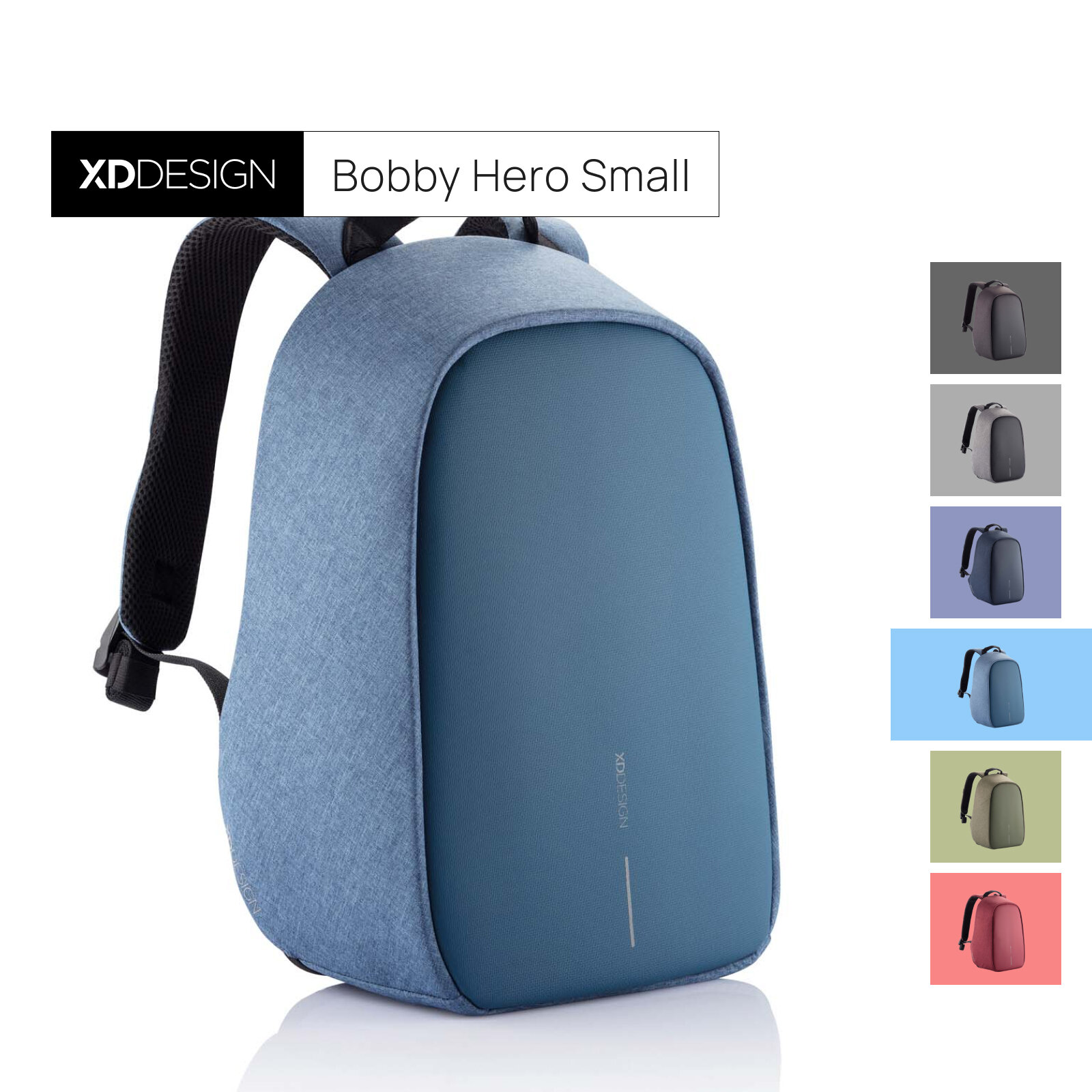 Городской рюкзак с отделением для ноутбука XD Design Bobby Hero Small (Голубой)