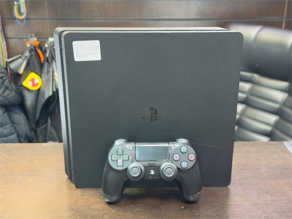 Игровая приставка Sony PlayStation 4 Slim 500 ГБ HDD, без игр, без дополнительных аксессуаров, чёрный