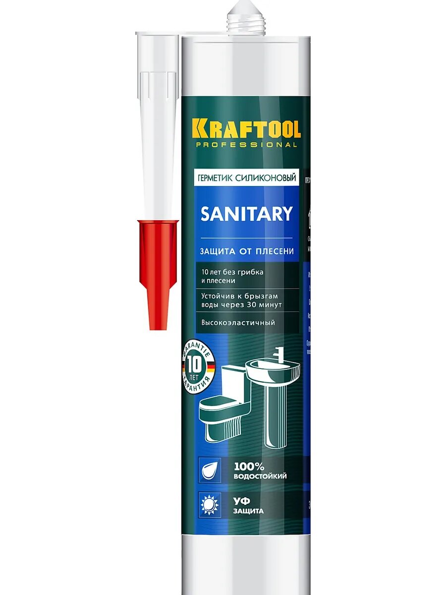 SANITARY, 300 мл, прозрачный, санитарный силиконовый гермет