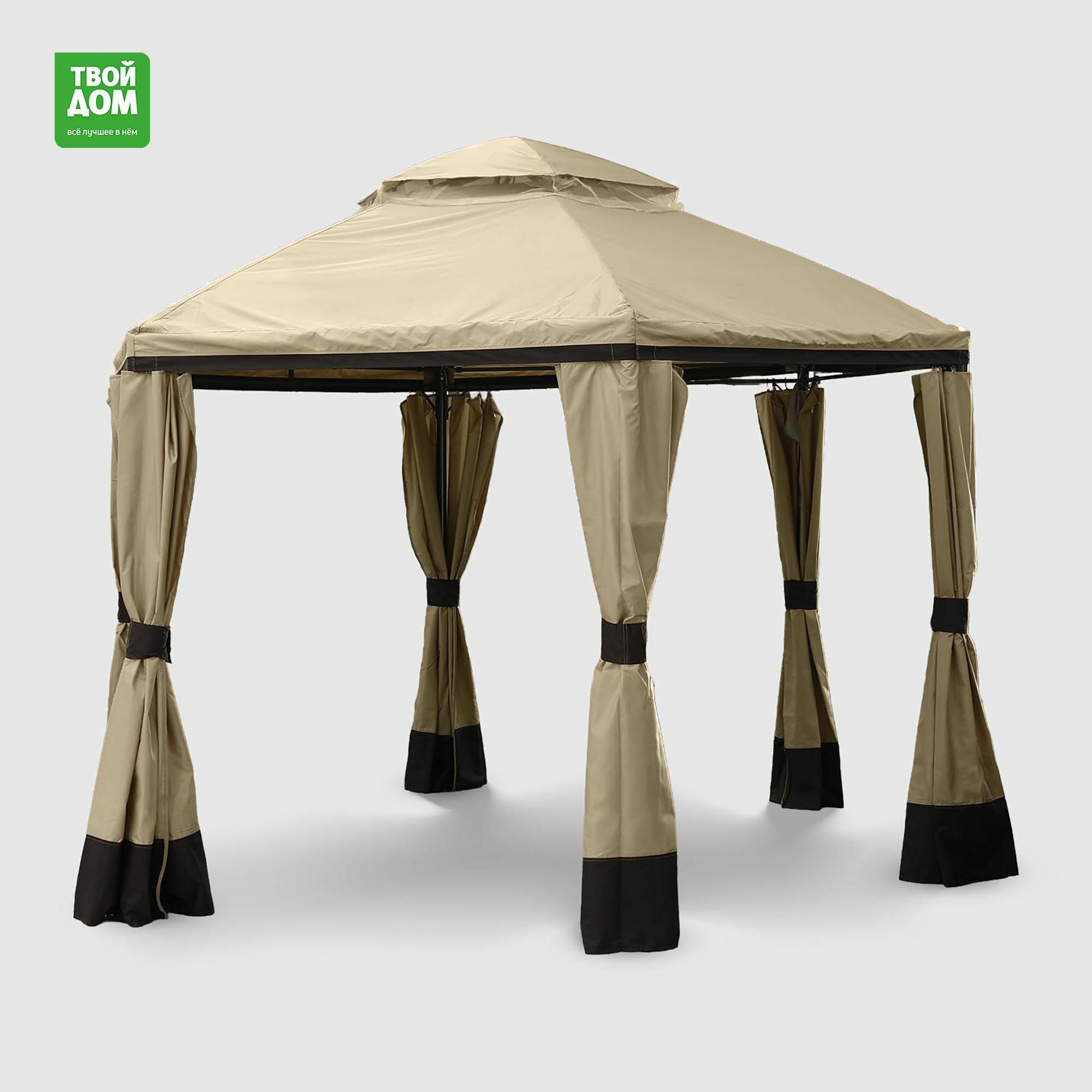 Шатёр садовый беседка шестигранный Твой Дом стальной 1,8х1,8х1,8 м