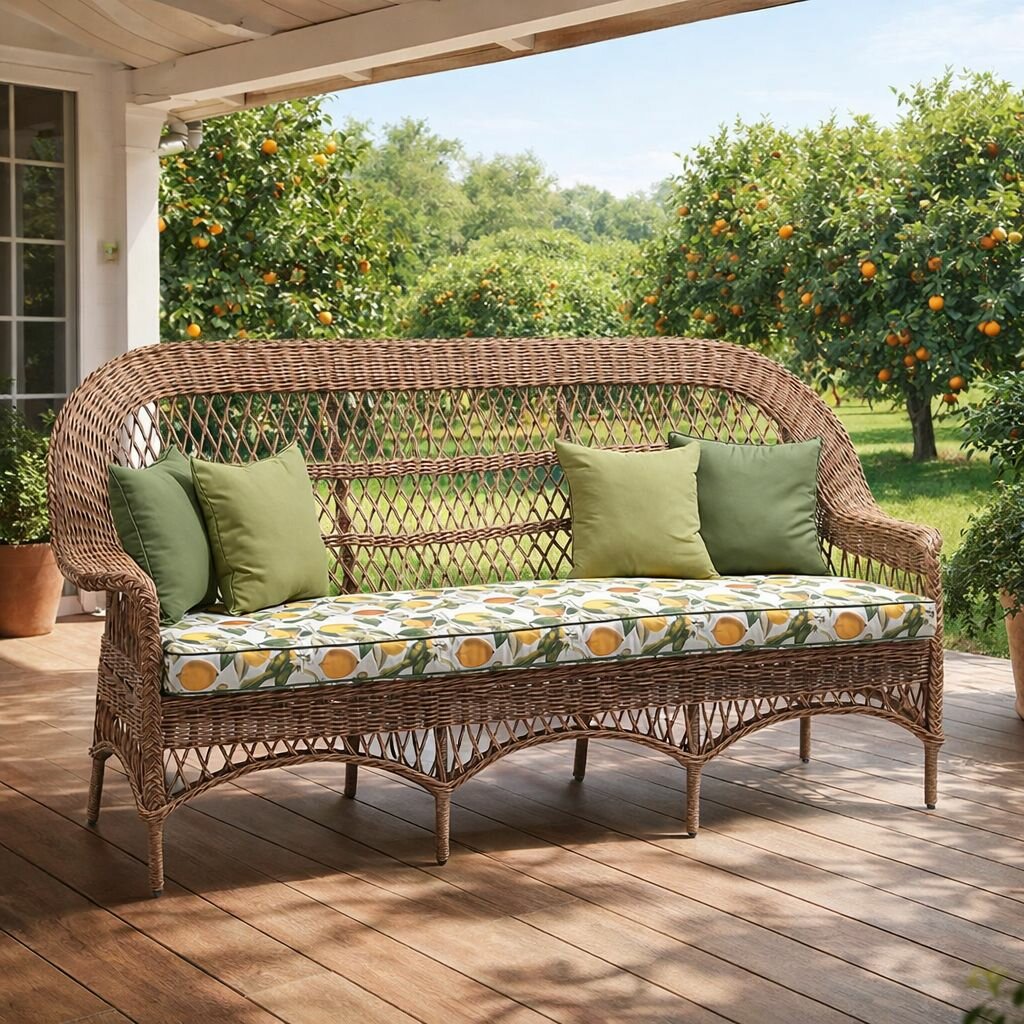 Диван садовый Сицилия от Malacca из искусственного ротанга