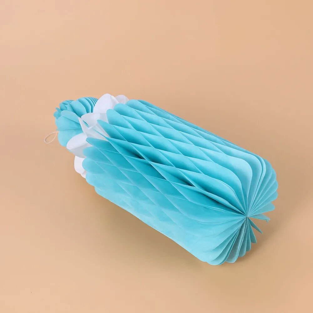 Синие бумажные шары сотовые в форме бутылочки для молока, 3 шт для праздничного оформления