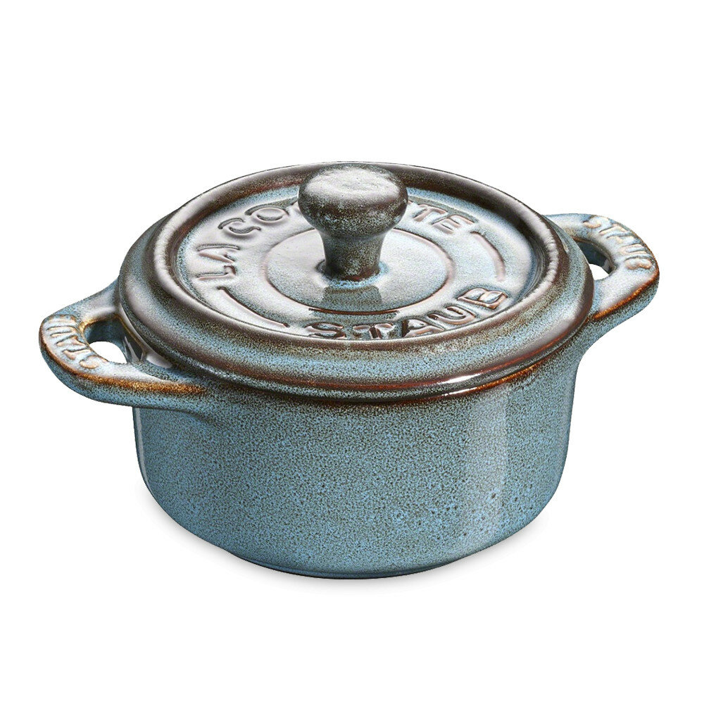 Кокот мини, круглый керамический, 10 см, бирюзовый 40512-000 Ceramics