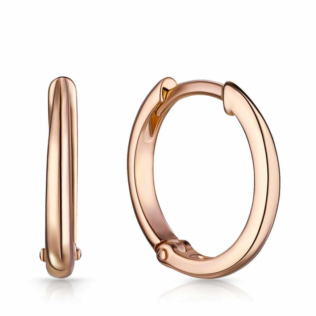 Серьги конго, красное золото, 585 проба