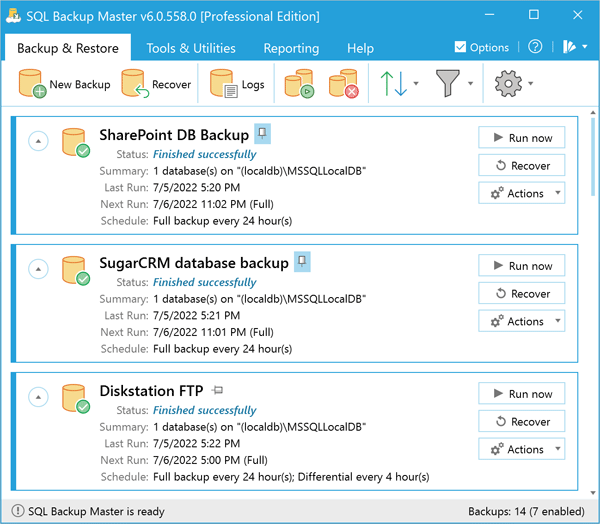 SQL Backup Master 5 Enterprise Professional издание Ключ (2 PCs) — фото 1