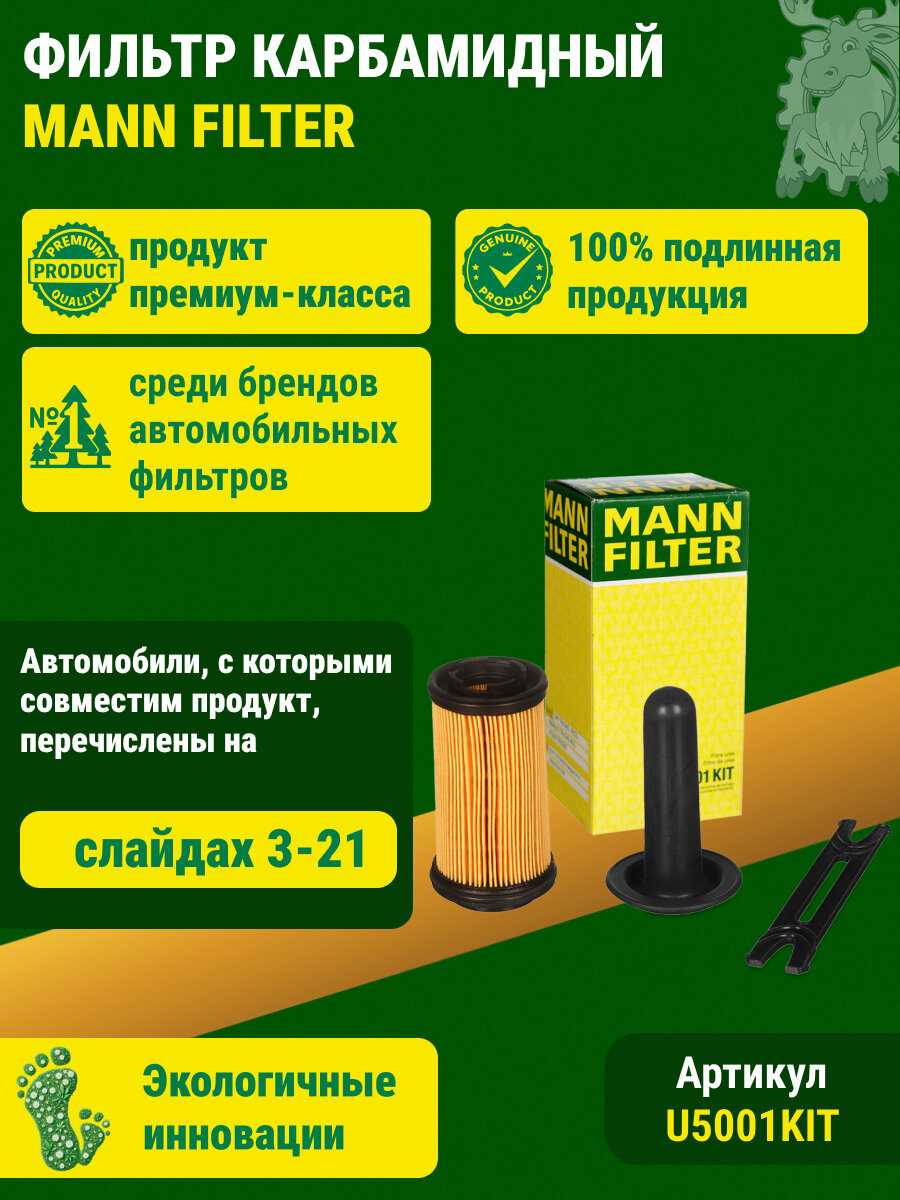 Фильтр карбамидный MANN FILTER (U5001KIT)