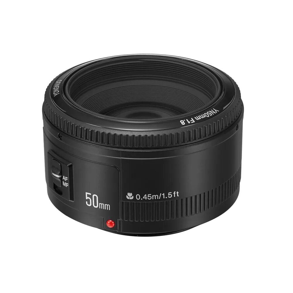 Объектив для Canon EF 50mm f/1.8 большая диафрагма, поддержка AF MF Черный — фото 1