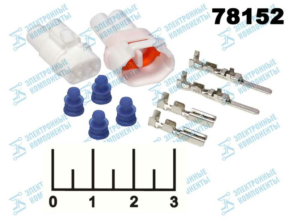 Разъем 2pin в комплекте 2мм влагозащищенный DJ7021-2-21/11
