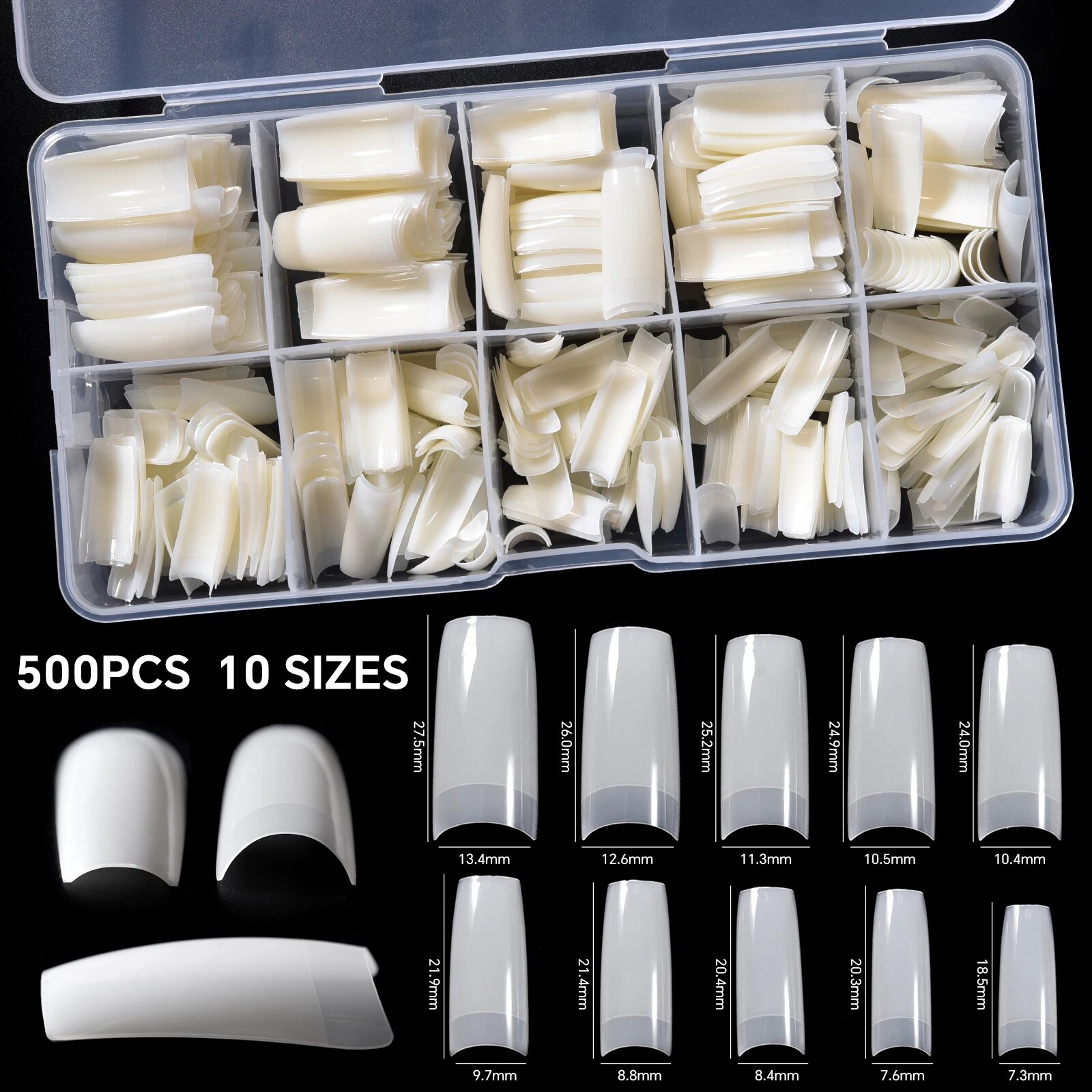 Накладные ногти Natural 500 шт. ABS